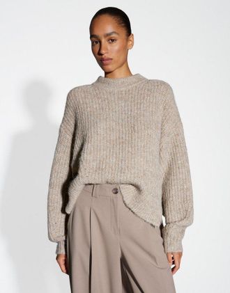 OPUS Strickpullover PALIET Loose mit dezentem Glanz