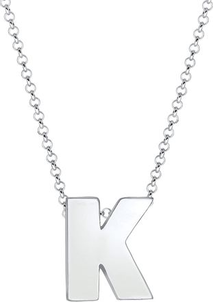 Elli Halskette Damen Buchstabe K Initialen Minimal in 925 Sterling Silber