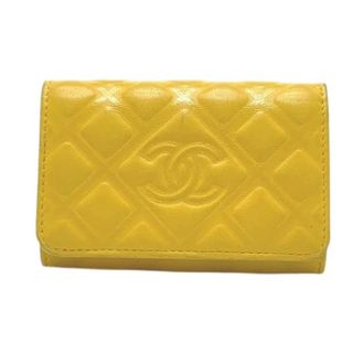 Chanel Porte-cl&eacute;s en cuir Pre-owned - Femme - Pre-owned - Jaune - Taille: ONE Size