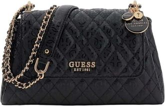 Guess sac à épaule bandoulière Isemay Convertible Xbody Flap Bag Black noir