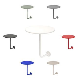 Generic Runder Bartisch Wandmontage, Schwebender Schreibtisch Bartisch L-F&ouml;rmiger Wandmontierter Cocktailtisch Beistelltisch Kaffeetisch f&uuml;r Caf&eacute; Bistrotisch 