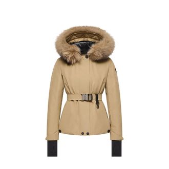 Moncler Moncler Laplance Gore-tex Shearling-trimmed Hooded Insulated Ski Jacket, Women, Beige, Size: 00