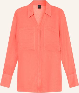 HUGO BOSS Bluse Bosala Mit Leinen pink