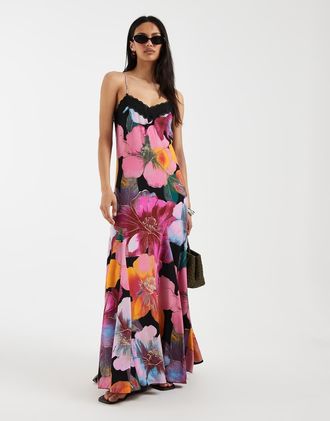 Free People Bloomspell - Robe longue &agrave; fleurs - Rose d&eacute;sert-multicolore