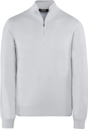 Moorer Homme, Pulls, Blanc, Taille: 4XL Atlante-SI5 Pull zipp&eacute;