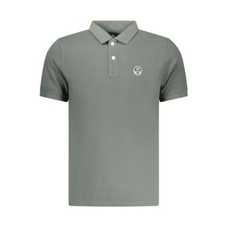 North Sails Homme, Tops, Vert, Taille: L Verde Cotton Polo