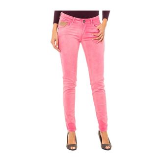 La Martina Skinny Jeans mit elastischen B&uuml;ndchen - - Jeans - Damen - Rosa - W27