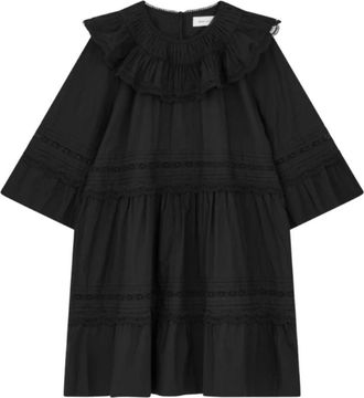 Skall Studio Femme, Robes, Noir, Taille: 36 FR Leaf Shirtdress