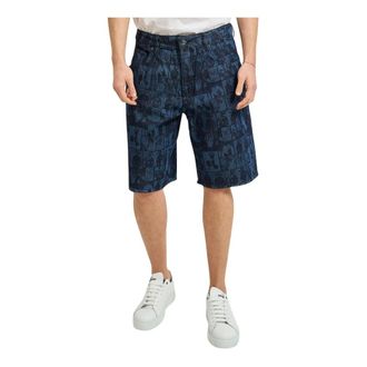 A|X Armani Exchange Homme, Shorts, Bleu, Taille: W32 Denim Cotton Shorts