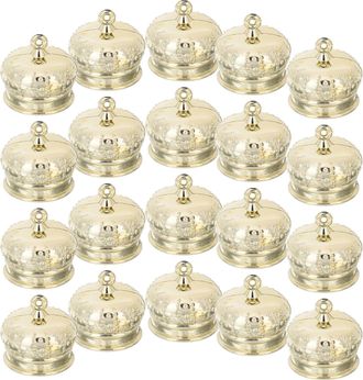 DOITOOL 50 Stück Weihnachtskugel Aufhänger Bastelzubehör Kunststoff Anhänger DIY Handwerks Accessoires Stabile Endkappen für Christbaumschmuck Kreative Bastel