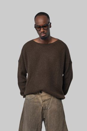 Jan-Jan Van Essche Knitted Boat Neck Sweater