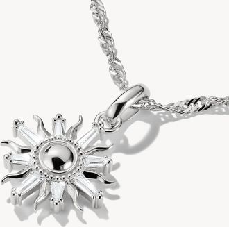 Thomas Sabo Connect - Sonnenanh&auml;nger in Silber mit wei&szlig;en Schmucksteinen