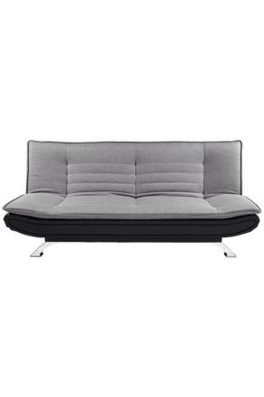 MID.YOU Mid.you Schlafsofa, Grau, Schwarz, Edelstahl, Metall, Textil, 3-Sitzer, 190x90x102 cm, Reach, Liegefunktion, Schlafen auf Sitzh&ouml;he, Wohnzimmer, Sofas 