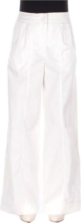 Max Mara Femme, Pantalons, Blanc, Taille: 38 FR Wide Pantalons