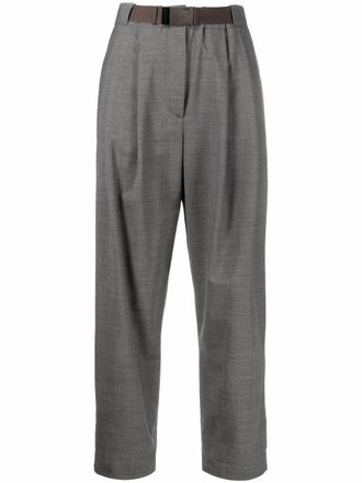 Brunello Cucinelli Gerade Cropped-Hose - Grau