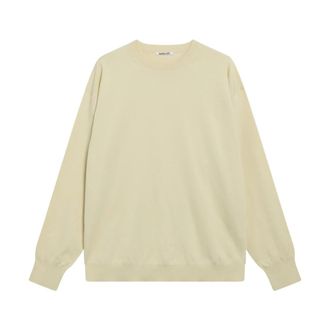Auralee Giza High Gauge Knit P/O - - Sweatshirts & Hoodies - Herren - Beige - L