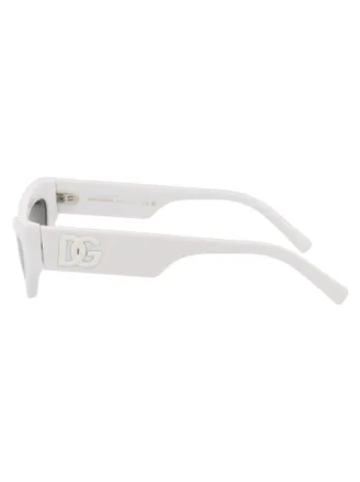 Dolce & Gabbana 0DG4450 Acetate Cat-Eye Sunglasses - White