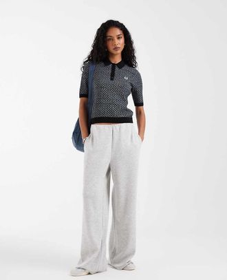 Fred Perry Polo en maille textur&eacute;e - Noir