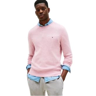 Tommy Hilfiger Rundhals-Strickware - - Knitwear - Herren - Rosa - M