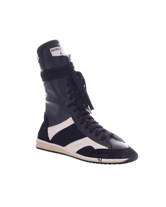 Patrizia Pepe Womens High-Top Sneakers Black-White Trainers Black/white