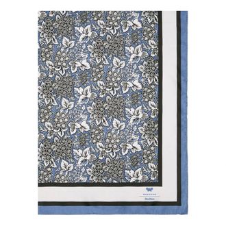 Max Mara Femme, Accessoires, Bleu, Taille: ONE Size Onesto Silk Twill Scarf