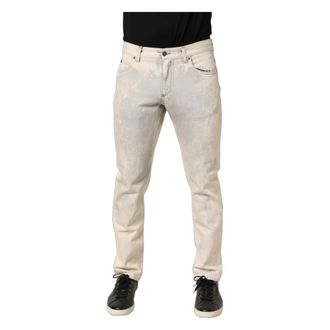 Dolce & Gabbana Tie Dye Gerades Jeans - - Jeans - Herren - Beige - M