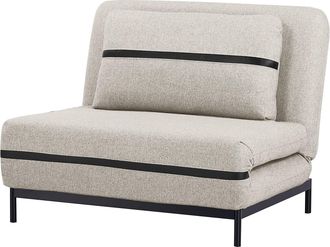 M&oslash;rteens home24 Schlafsessel Barnland Grau/Hellgrau Material: Textil, Holz teilmassiv Oberfl&auml;che Holz: Lasiert 105 x 82 x 88cm