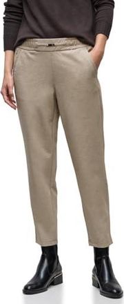 Street One 3717198 Pantalon mélangé avec détails, Beige chiné sablé, 40W / 28L Femmes