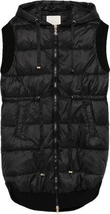 Twin-Set gilet matelassé à capuche - Noir