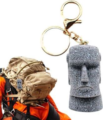 Generico Statues de P&acirc;ques | Accessoires &agrave; suspendre pour voiture, anneau d&eacute;coratif de r&eacute;troviseur | Boucles doreilles porte-cl&eacute;s en pierre, d&eacute;coration de cham