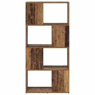 Generic Offene B&uuml;cherregale, Freistehend, Platzsparendes Aufbewahrungsregal aus Holzwerkstoff f&uuml;r B&uuml;cher, Dekoration und Medien (Altes Holz)