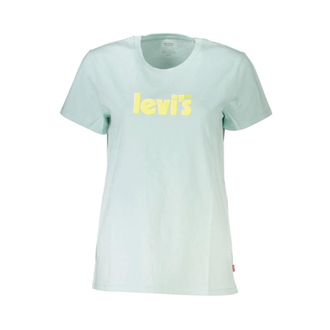 Levi's Femme, Tops, Bleu, Taille: 36 FR T-shirt Femme en Coton Bleu
