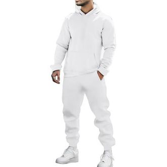 Generic Surv&ecirc;tement de loisirs pour homme - En coton m&eacute;lang&eacute; - Avec sweat &agrave; capuche et pantalon de jogging - Pour les loisirs, le sport, le fitness, la vie qu