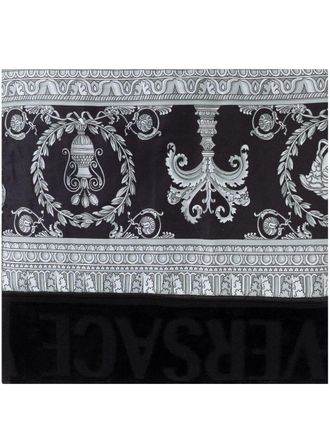 Versace serviette à main Barocco (100 cm x 60 cm) - Noir