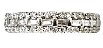 Bespoke Round And Bauguette Diamond Eternity Ring