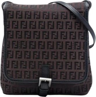 Fendi Sac bandouli&egrave;re vintage en toile Pre-owned - Femme - Pre-owned - Brun - Taille: ONE Size