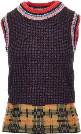Dries Van Noten Jacquard wool-blend vest Woman S