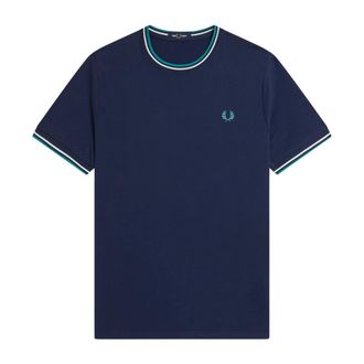 Fred Perry Twin Tipped T-Shirt - - Tops - Herren - Blau - L