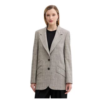 Paul Smith Gemusterter Blazer - - Jackets - Damen - Grau - M