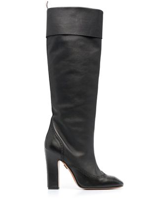 Thom Browne bottes 105 mm &agrave; d&eacute;tails richelieus - Noir