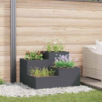 vidaXL Vidaxl - Cache-pot de jardin Anthracite 100 x 100 x 60 cm Acier