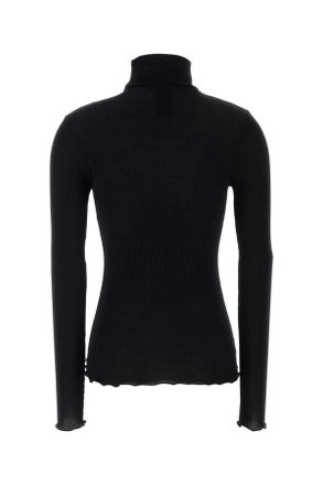 Prada Womens Black Wool Blend Sweater Nero Exterior: Silk Maglieria