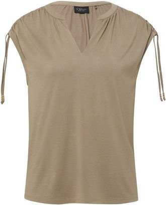 s.Oliver Kurzarmshirt T-Shirt T-Shirt im Relaxed Fit mit Schulterraffung