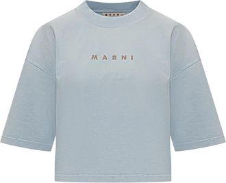 Marni Femme, Tops, Bleu, Taille: 34 FR T-shirt court