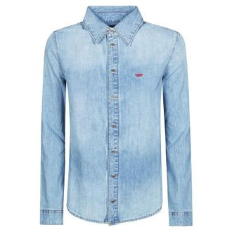 Diesel Femme, Blouses et Chemises, Bleu, Taille: 40 FR Camicia De-Eazy