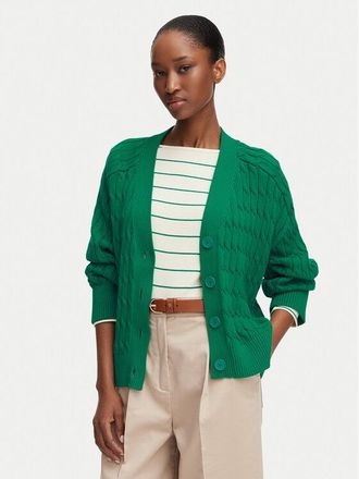 Tommy Hilfiger Strickjacke WW0WW50078 Dunkelgr&uuml;n Relaxed Fit