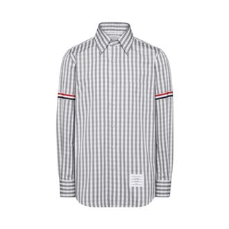Thom Browne Homme, Chemises, Bleu, Taille: L Long Sleeve Shirt