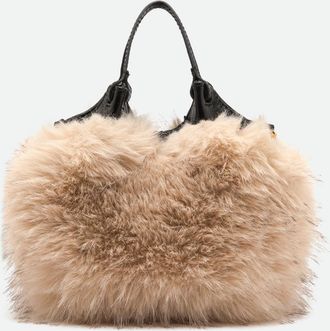 Gianni Chiarini Dua Mini-Handtasche aus Kunstpelz und Rindsleder