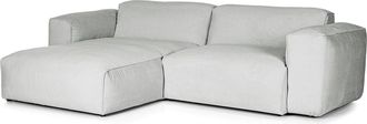 Studio Copenhagen home24 Ecksofa 1,5-Sitzer mit Longchair Grau Cordstoff Snor 260 x 71 x 173cm Longchair davorstehend links Modern