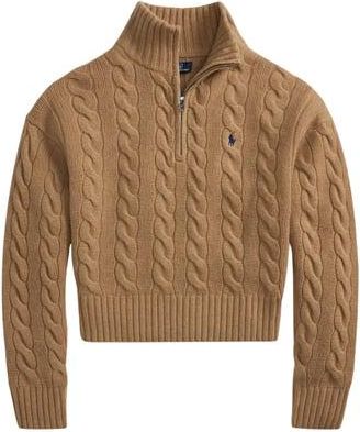 Polo Ralph Lauren Pull &agrave; col zipp&eacute; en laine et cachemire